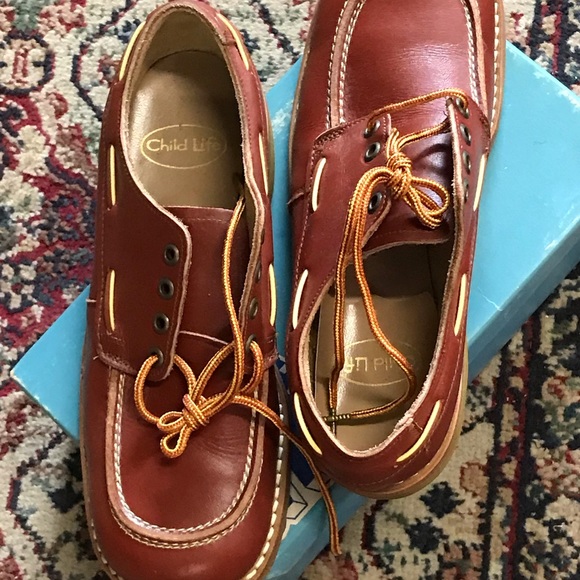 Child Life | Shoes | Nib Child Life Brown Leather Lace Up Shoes Size 3d ...